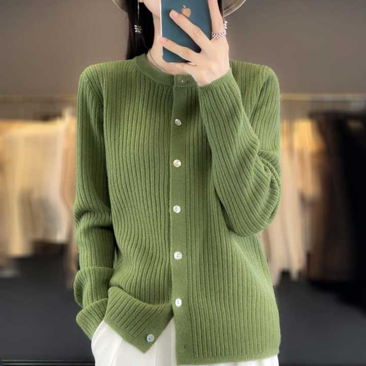 Baju hangat rajut sweater cardigan kancing ...