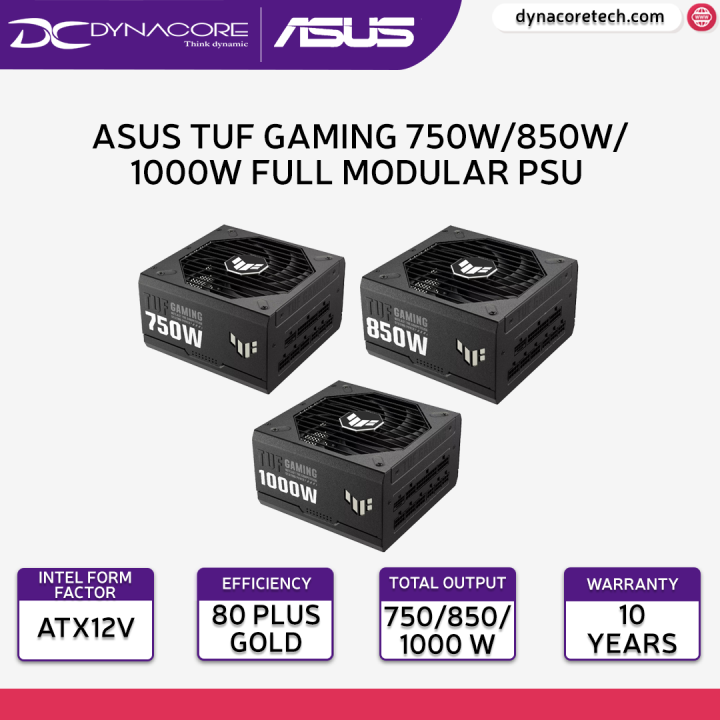 DYNACORE - ASUS TUF Gaming 750W / 850W / 1000W ATX3.0 PCIe5.0 80+ Gold Full Modular PSU / Power ...
