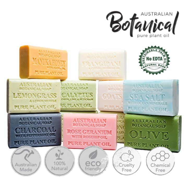 (TWO SISTERS PANTRY) Australian Botanical Natural Organic Bar Soap 200g ...