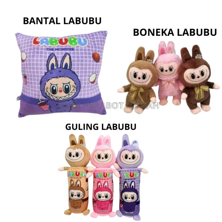 boneka labubu / guling labubu the monster imut lembut halus 45cm 55cm ...