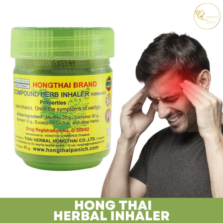 Original Hong Thai Herbal Inhaler Menthol From Thailand 40g | Lazada PH