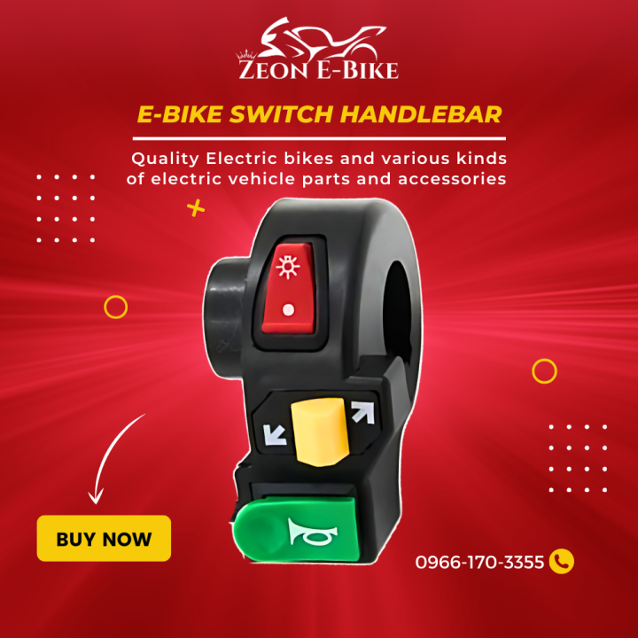 E-bike 3in1 Handlebar switch for horn / for signal or turn and for head light switch | Lazada PH