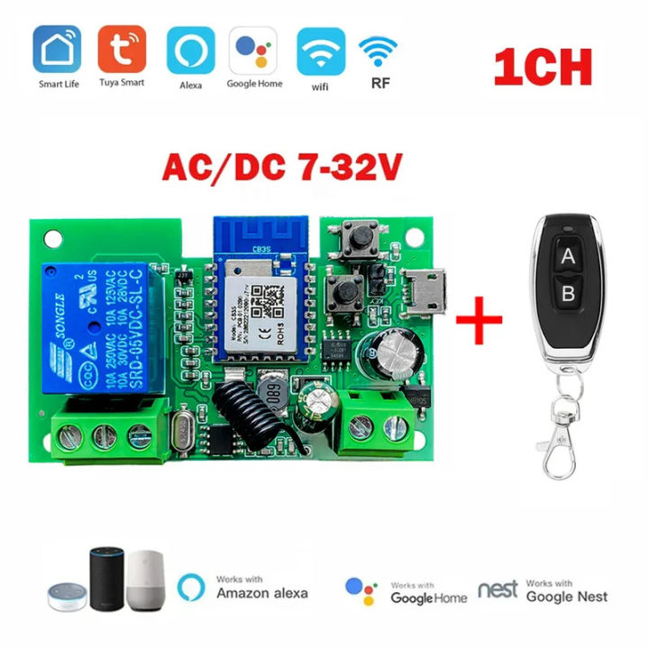 WiFi Switch Smart Garage Door Gate Opener Controller ทำงานร่วมกับ Alexa ...
