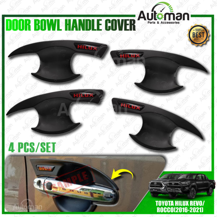 Toyota Hilux Revo Rogue Rocco 2016 - 2021 Matte Black Red Word Door ...