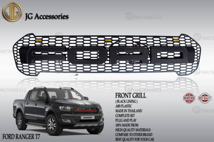 FORD RANGER T7 XLT WILDTRAK 2016 2017 2018 2019 2020 2021 FRONT GRILL ...
