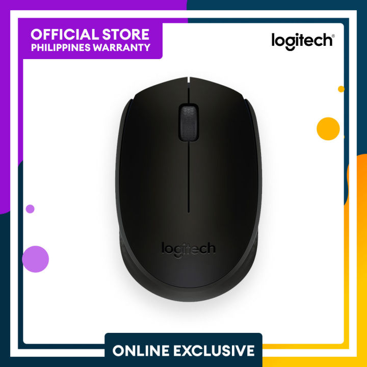 Logitech B170 Wireless Mouse 2.4 GHz with USB Nano Receiver 12-Months ...