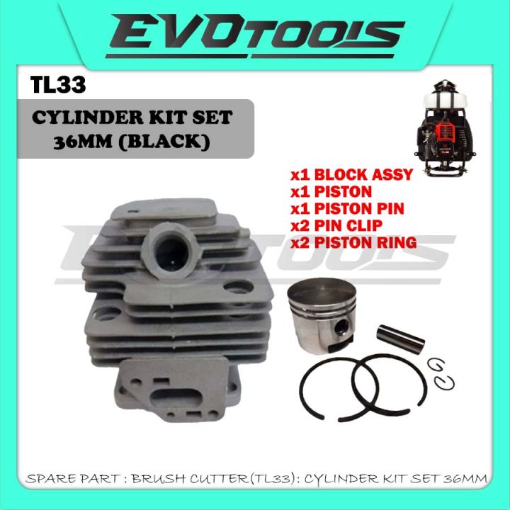 SPARE PART (TL33) : CYLINDER KIT SET 36MM-BLACK/CYLINDER BLOCK KIT ...