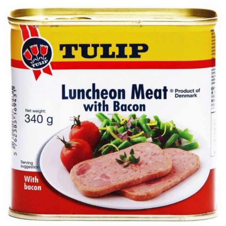 Tulip Pork Luncheon Meat Bacon 340gm(丹麦烟肉午餐肉罐头） | Lazada