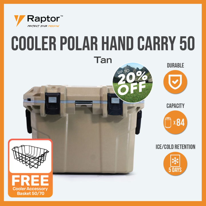 Raptor Cooler Polar Hand Carry 50 Cold Storage for Camping and Outdoor ...