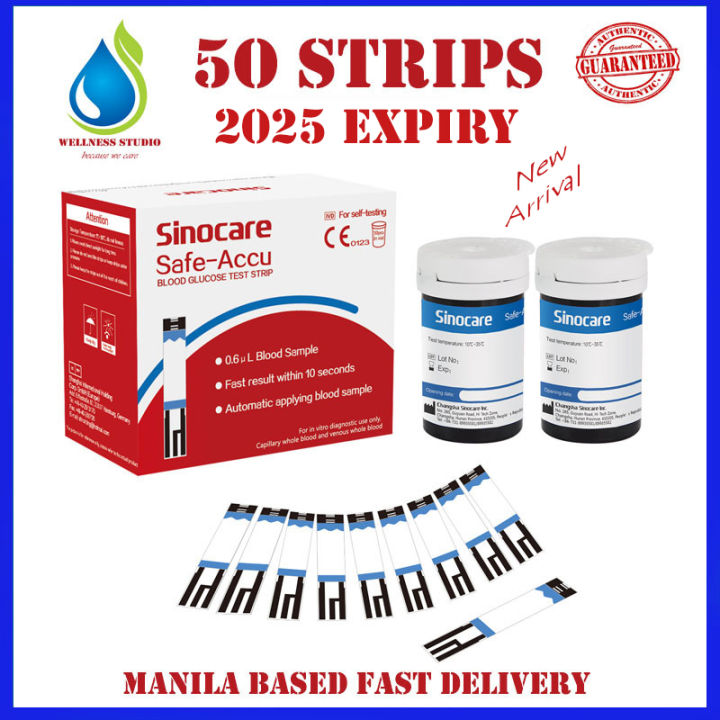 Sinocare Safe-Accu 50 Test Strips | Lazada PH