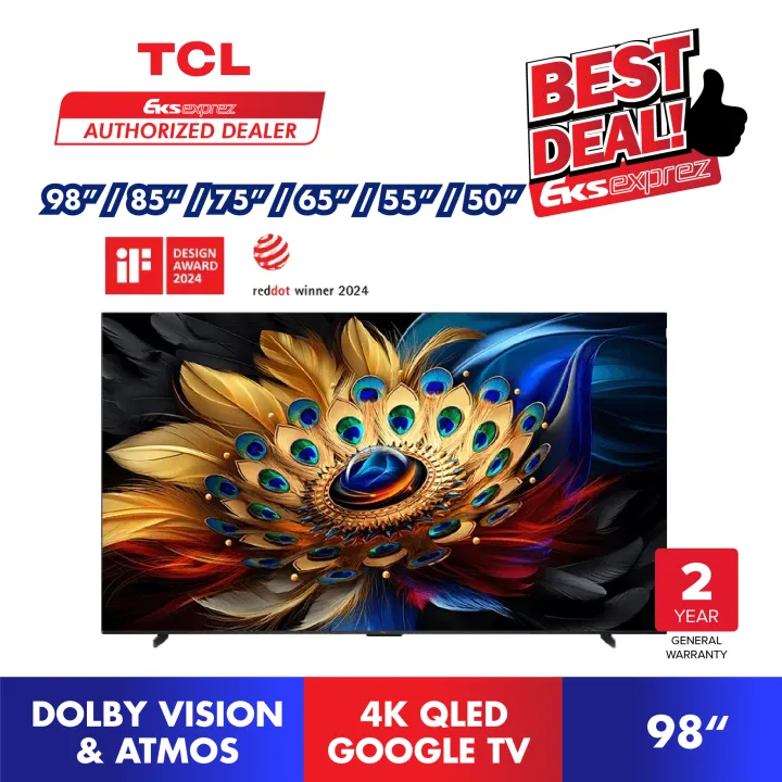 [FREE Ship + Bracket] TCL C655 QLED GOOGLE TV (98" / 85" / 75"/ 65"/ 55 ...