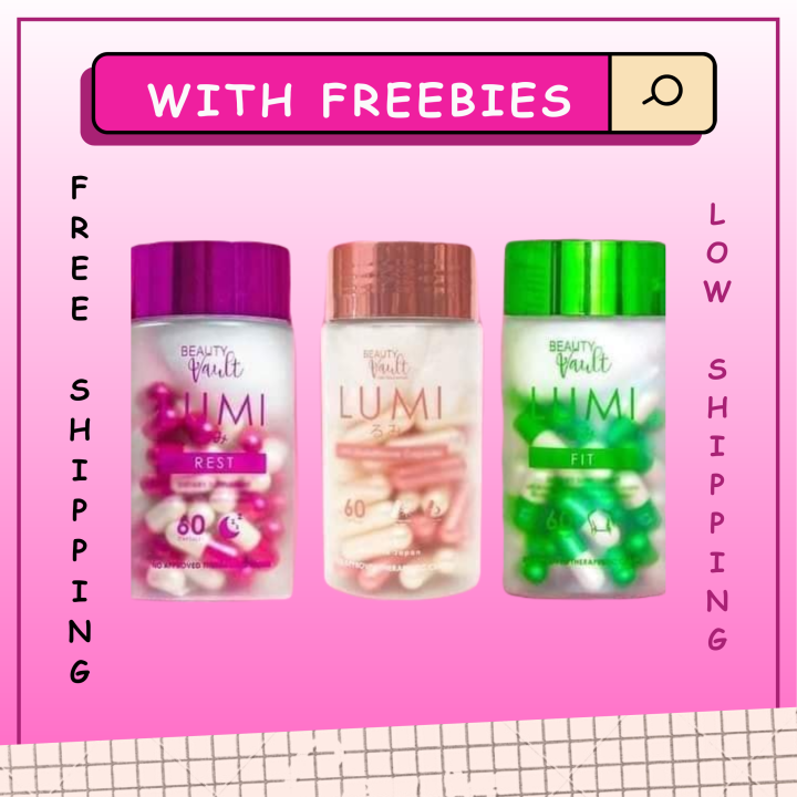 【With FREEBIES】 Lumi 24H Gluta, Lumi Fit and Lumi Rest by Beauty Vault ...