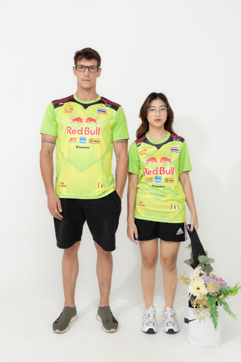 CROCHET เสื้อกีฬาพิมพ์ลาย คอกลม รุ่นเรดบลู CAPPU RED BULL | Lazada.co.th