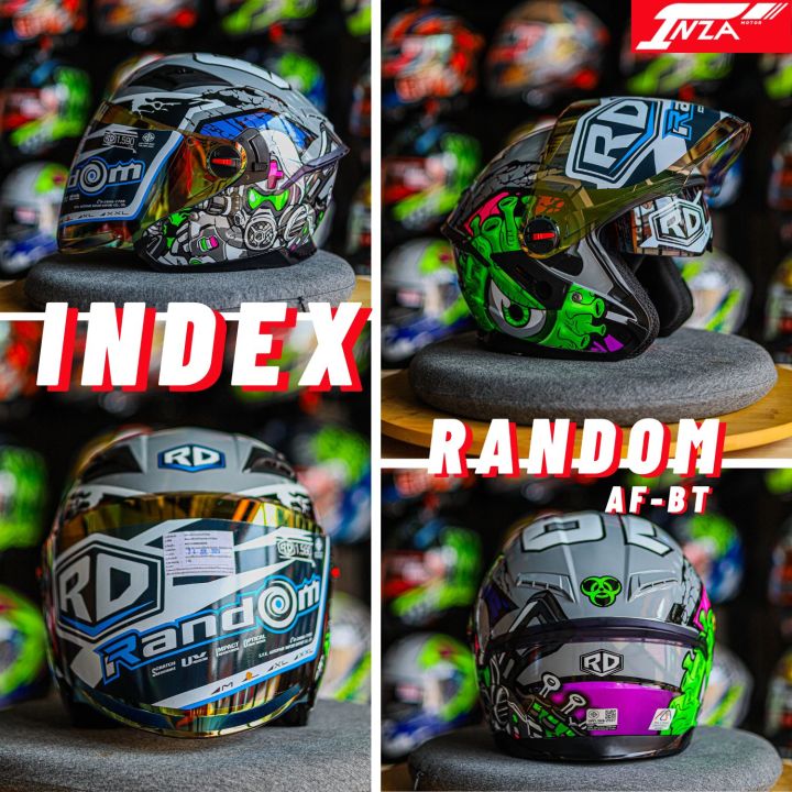 RANDOM HELMETS รุ่น AIR FORCE 1 BT หมวกกันน็อคเปิดหน้า ครึ่งใบ (พร้อม ...