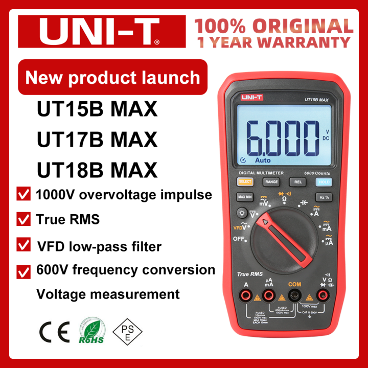 UNI-T UT15B MAX UT17B MAX UT18B MAX True RMS Digital Multimeter ...