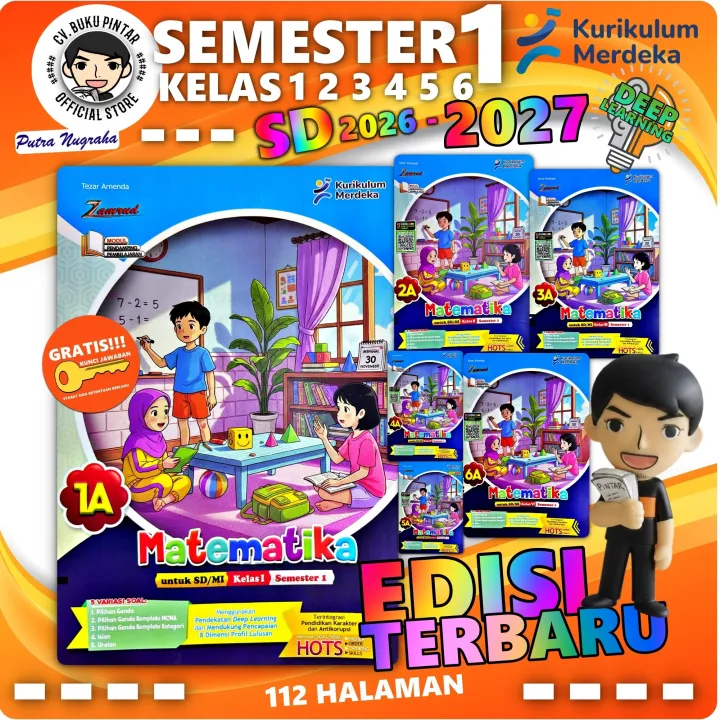 LKS MATEMATIKA SD/ MI KELAS 1 2 3 4 5 6 SEMESTER 1 2026-2027 DEEP ...