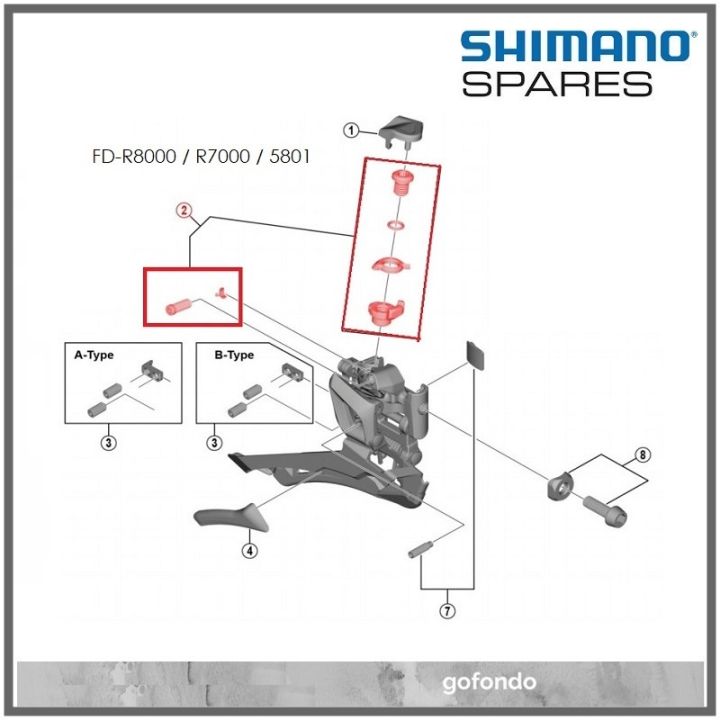 Shimano Ultegra DURA ACE Front Derailleur Cable Fixing Bolt & Cable ...