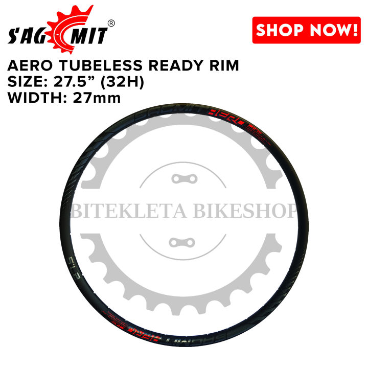 AERO (SAGMIT) MOUNTAIN BIKE RIM 29ER 27.5 TUBELESS READY PAIR NA PO ...