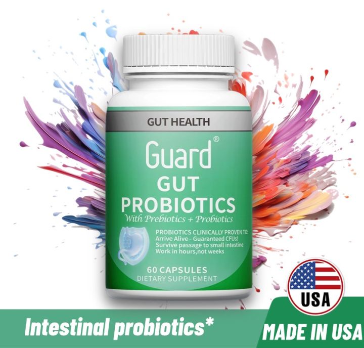 Gut probiotics capsules, Relieve digestive and intestinal problems, 60 ...