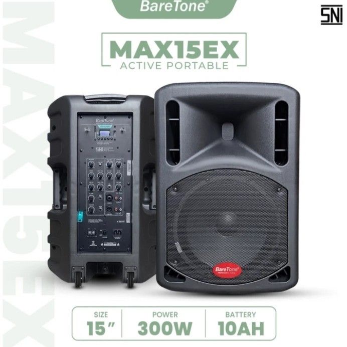 Speaker Portable Baretone MAX 15 EX MAX-15EX MAX15EX 15 Inch Original ...