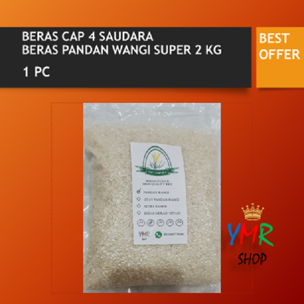 Beras pandan wangi super asli cianjur Cap 4 Saudara 2Kg 2 Kg | Lazada Indonesia