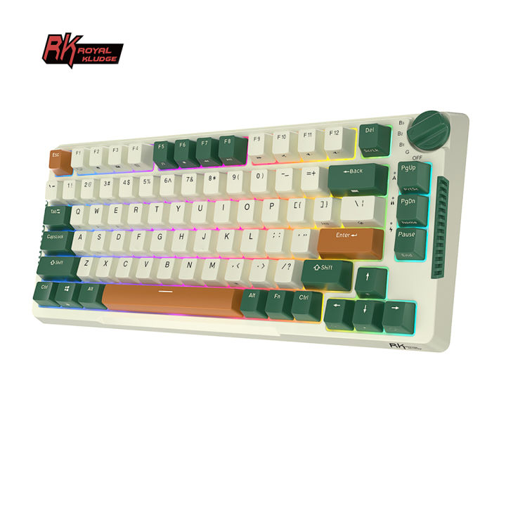 RK ROYAL KLUDGE H81 Wireless Gaming Keyboard with RGB Backlit Knob ...