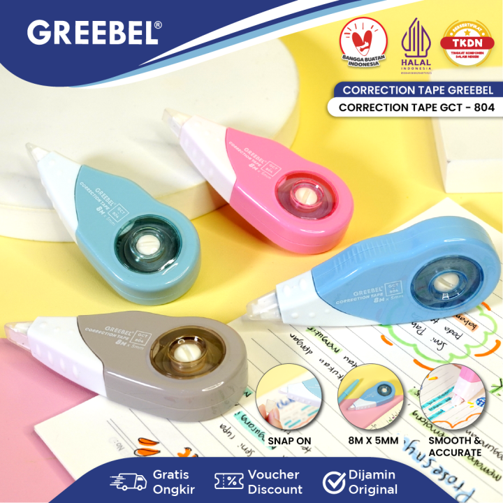 GREEBEL Correction Tape Pita Koreksi GCT-804 8 Meter (1PCS) / Tipe-Ex ...