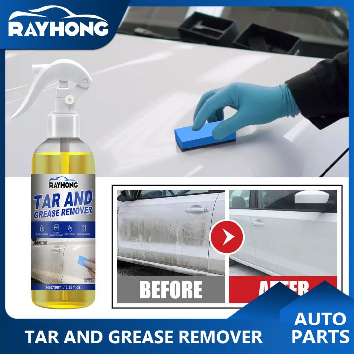 Rayhong 100ml Car Oil Tar Grease Remover Solvent Based Formula Exterior ...