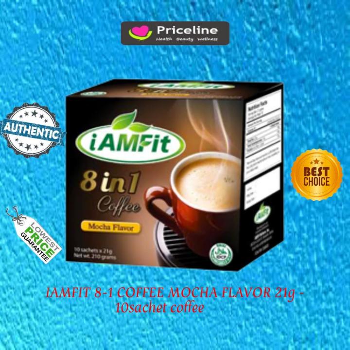 IAMFIT 8in1 Coffee Mocha Flavor 21g - 10 sachet coffee | Lazada PH