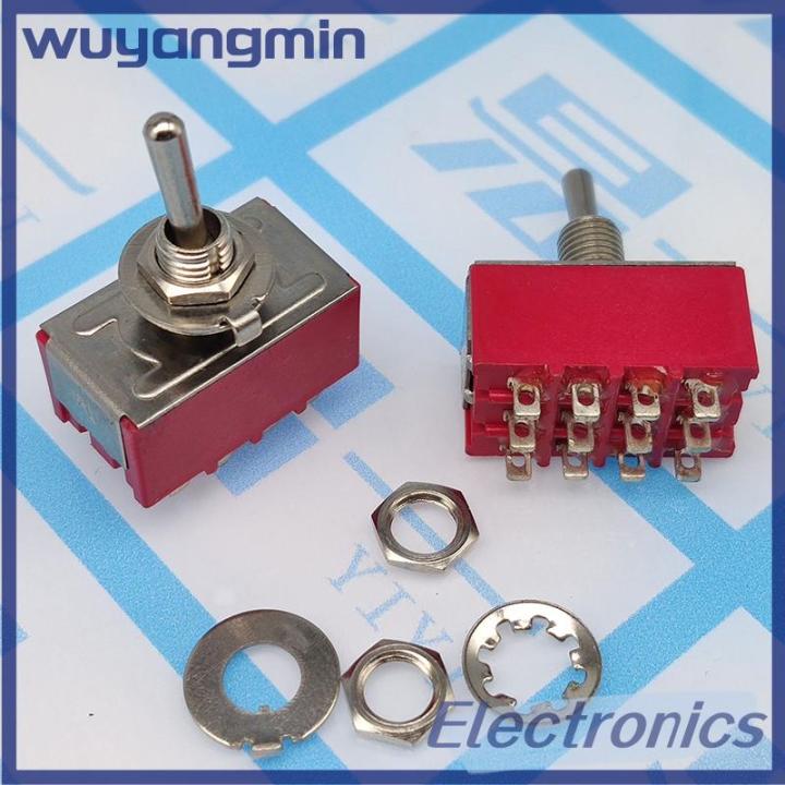 wuyangmin 1 PCS 12Pin Toggle Switches Red 2 3 Position ON-ON DPDT Mini Toggle Switches 5A 125V ...