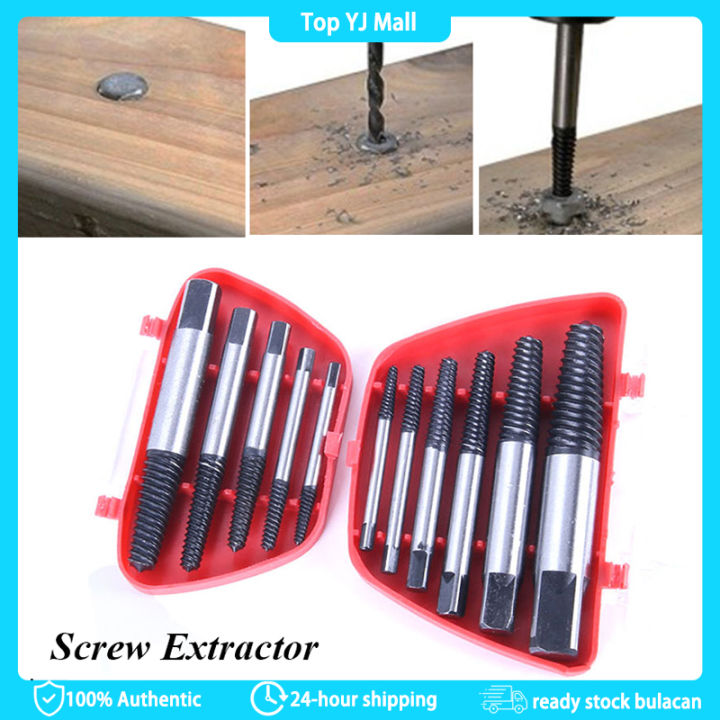 6Pcs Screw Extractor Center Drill Bits Guide Set Broken Damaged Bolt ...