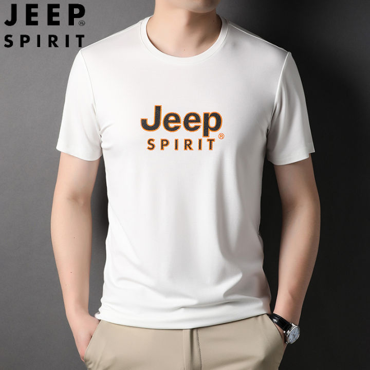 JEEP SPIRIT เสื้อยืดผู้ชายแขนสั้นเสื้อยืดกีฬากลางแจ้งเสื้อยืดขนาดใหญ่ ...
