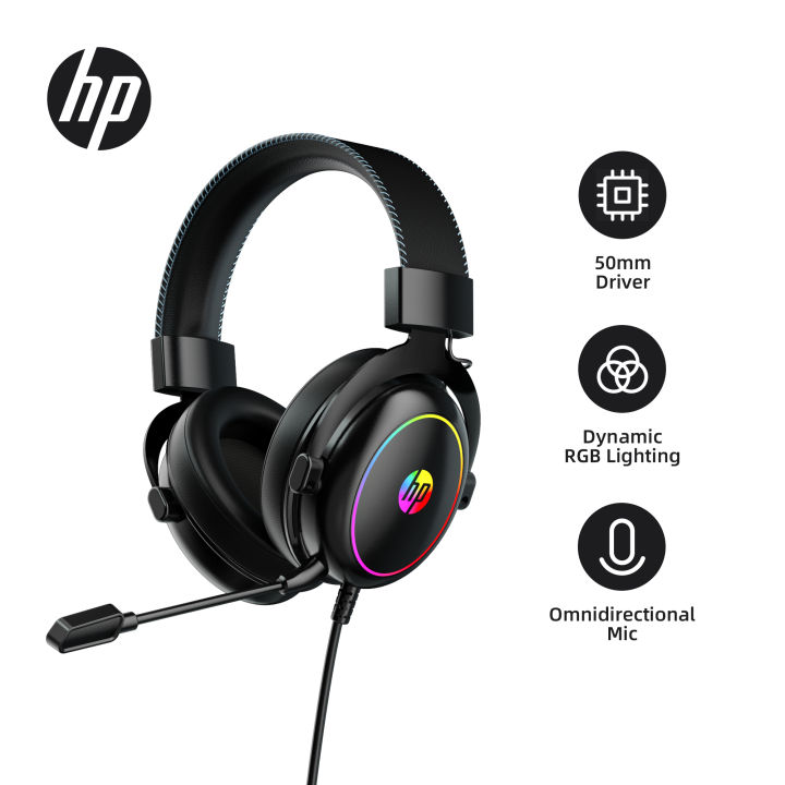 HP Gaming Headset - 7.1 Virtual Surround 50mm Bass 360° Boom Mic ...