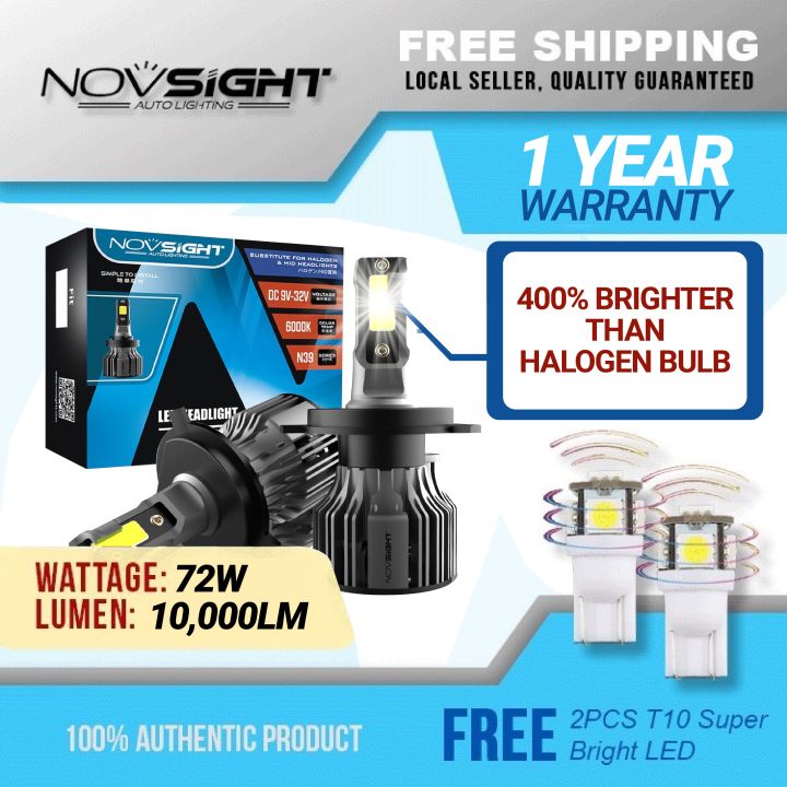 [𝐁𝐄𝐒𝐓 𝐕𝐀𝐋𝐔𝐄 𝐍𝐎𝐕𝐒𝐈𝐆𝐇𝐓] NOVSIGHT N39 H4 10,000 Lumens 72 Watts For Cars ...