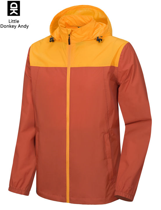 LittleDonkeyAndy Men's Waterproof Windproof Hooded Raincoat Outdoor ...