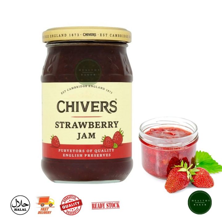 READY STOCK CHIVERS JAM 340G / STRAWBERRY / JEM / SPREAD / HALAL | Lazada