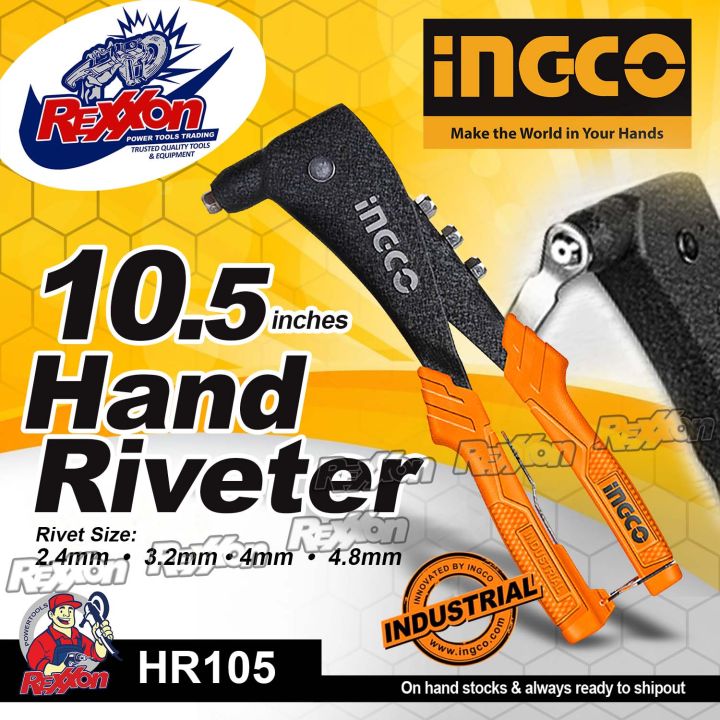 INGCO INDUSTRIAL 10.5" Hand Riveter HR105 Rexxon Power Tools Trading ...