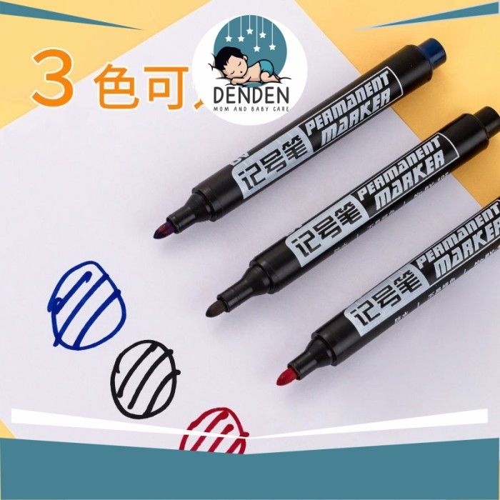 DenDen Red/Blue/Black 1.5MM Maker Pen Bullet/ Permanent Marker Pen/ Oily Marker Pen ...
