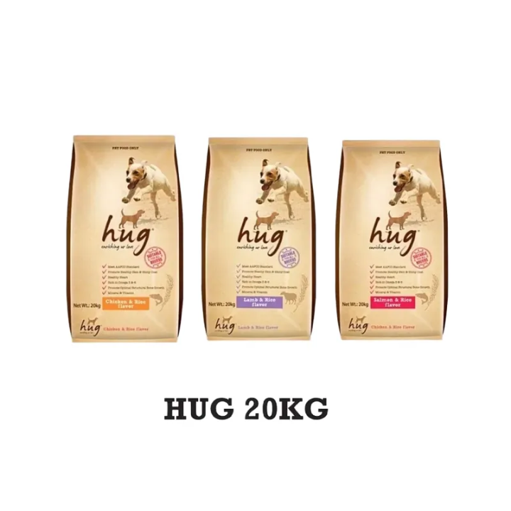 Hug Premium Dog Dry Food ( Lamb, Salmon, Chicken - 18KG Original Pack ...