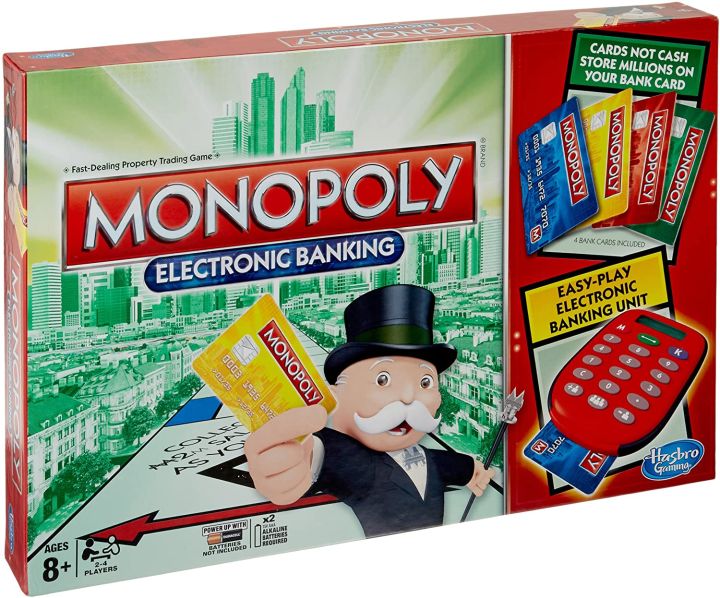 Monopoly Electronic Banking Board Game for Family and Friends Cash Free ...