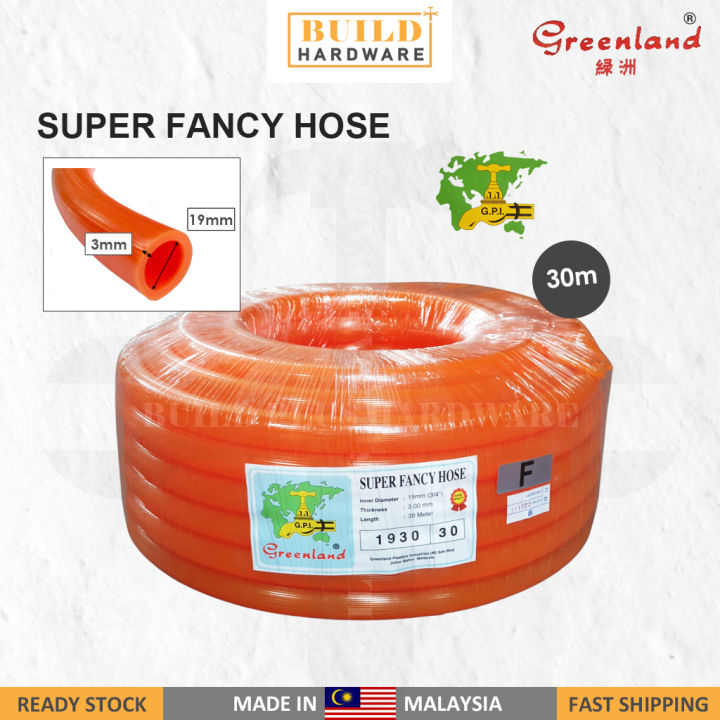 GREENLAND 30m x 3mm (Inner Diameter: 19mm) Super Fancy Hose Orange GPI ...