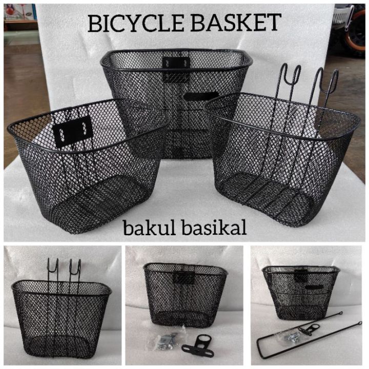 VVM: BAKUL BASIKAL HITAM BUDAK BICYCLE BASKET 12' 14' 16' 20' 24' 26 ...