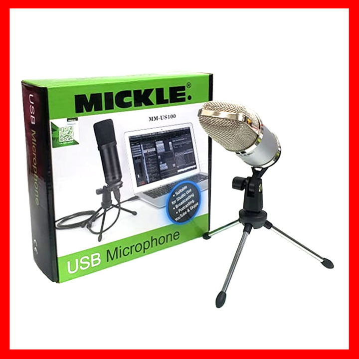 Condenser Microphone - Mickle MM-US100 Model - For Recording (USB Type ...
