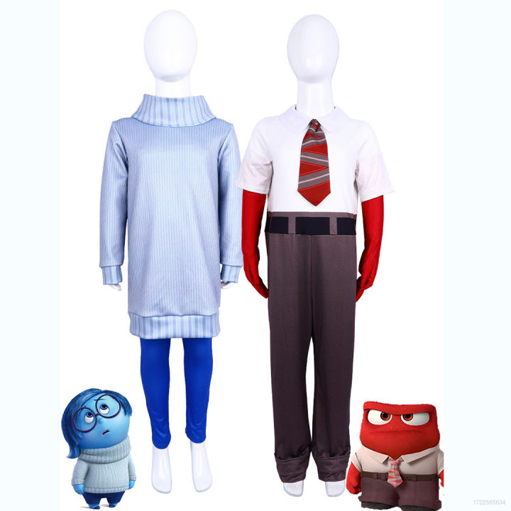 XL Inside Out 2 Joy Disgust Anger Fear Sadness dress coat cosplay cloth ...