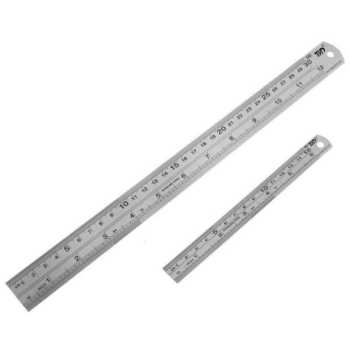 Metal Ruler Steel Ruler with Inch & Metric Stainless Steel Ruler Set 0. ...