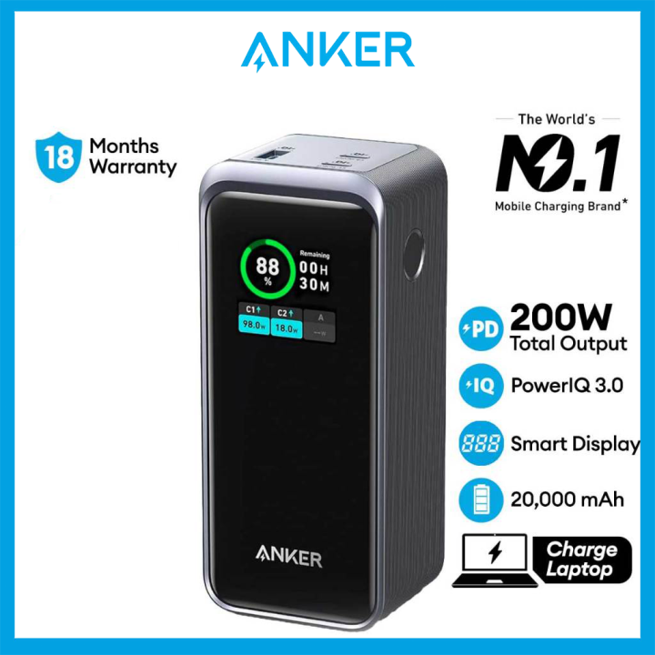 Anker Powerbank Powercore Prime 20000mAh Power bank 200W Output ...