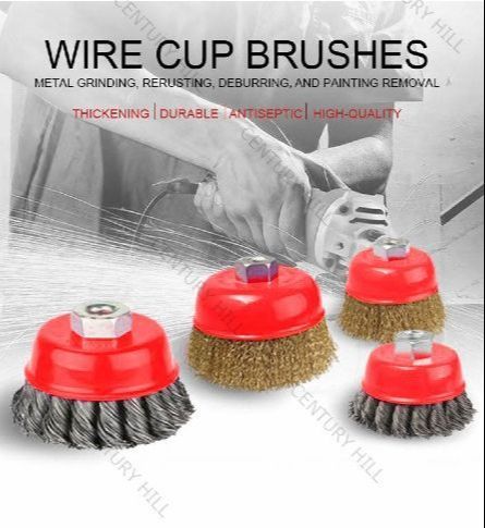 Wire Wheel Brush,Twisted Knotted Cup Brush for Grinders Industrial Cup ...
