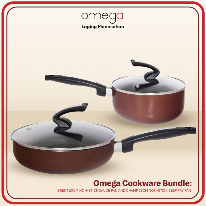 Omega Houseware Cookware Bundle: Brent 20cm Non-stick Sauce Pan and ...