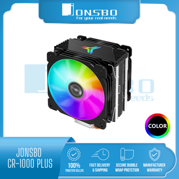 Jonsbo CR-1000 Plus 4 Heat Pipe Dual Fan CPU Cooler Heatsink for Intel ...