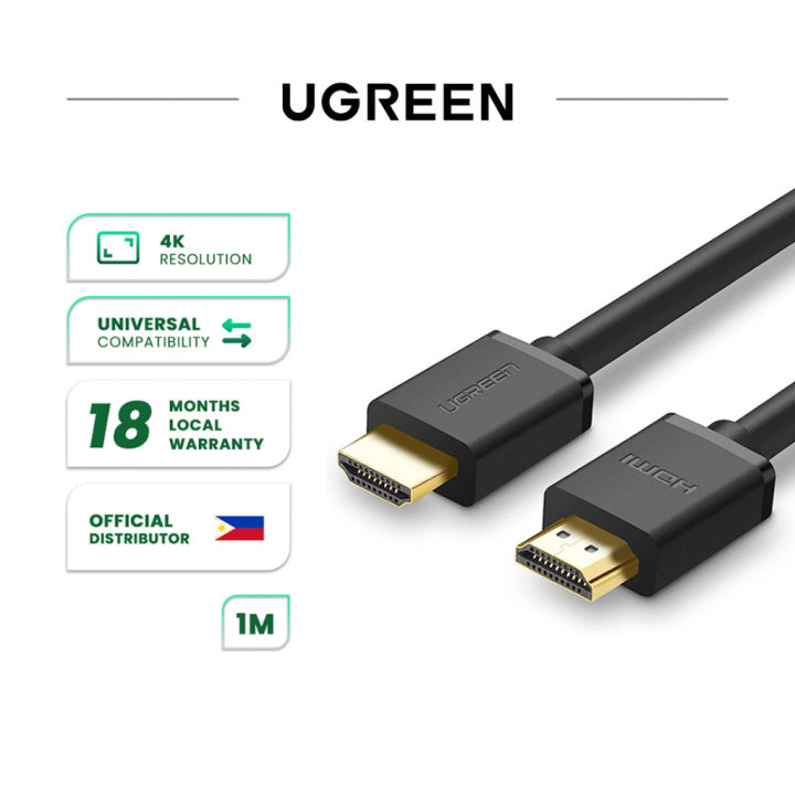 UGREEN HDMI Cable 2.0v Full Copper with Ethernet 1080P HD for TV 1M/ 2M ...